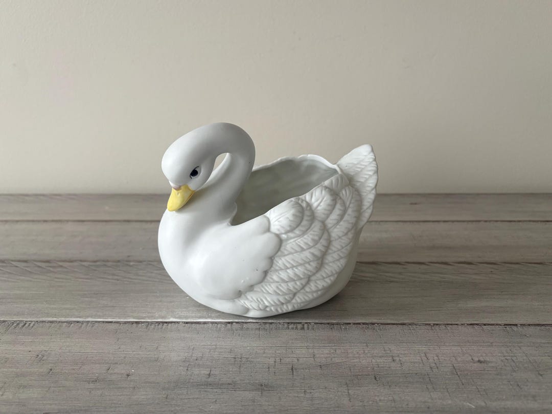 Vintage Homco Porcelain Swan Planter, Home Decor - Etsy