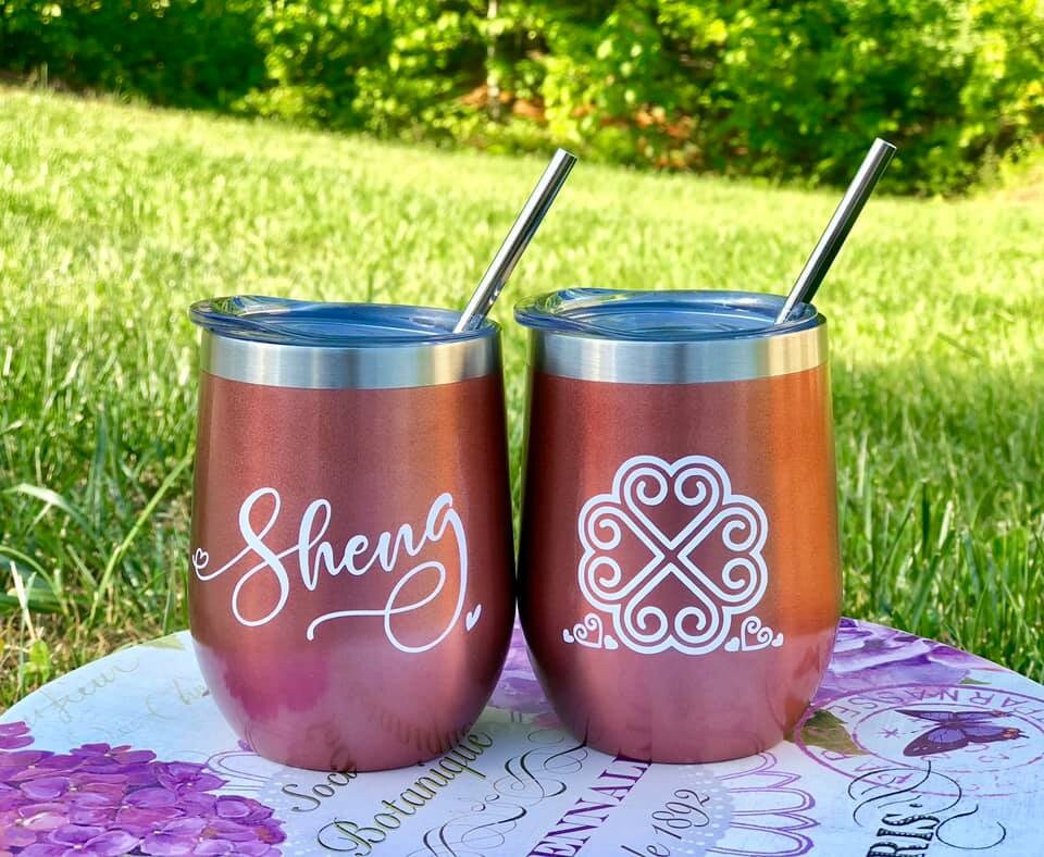 Hmong Heart Stainless Steel Tumblers set of 2 With Lids & - Etsy