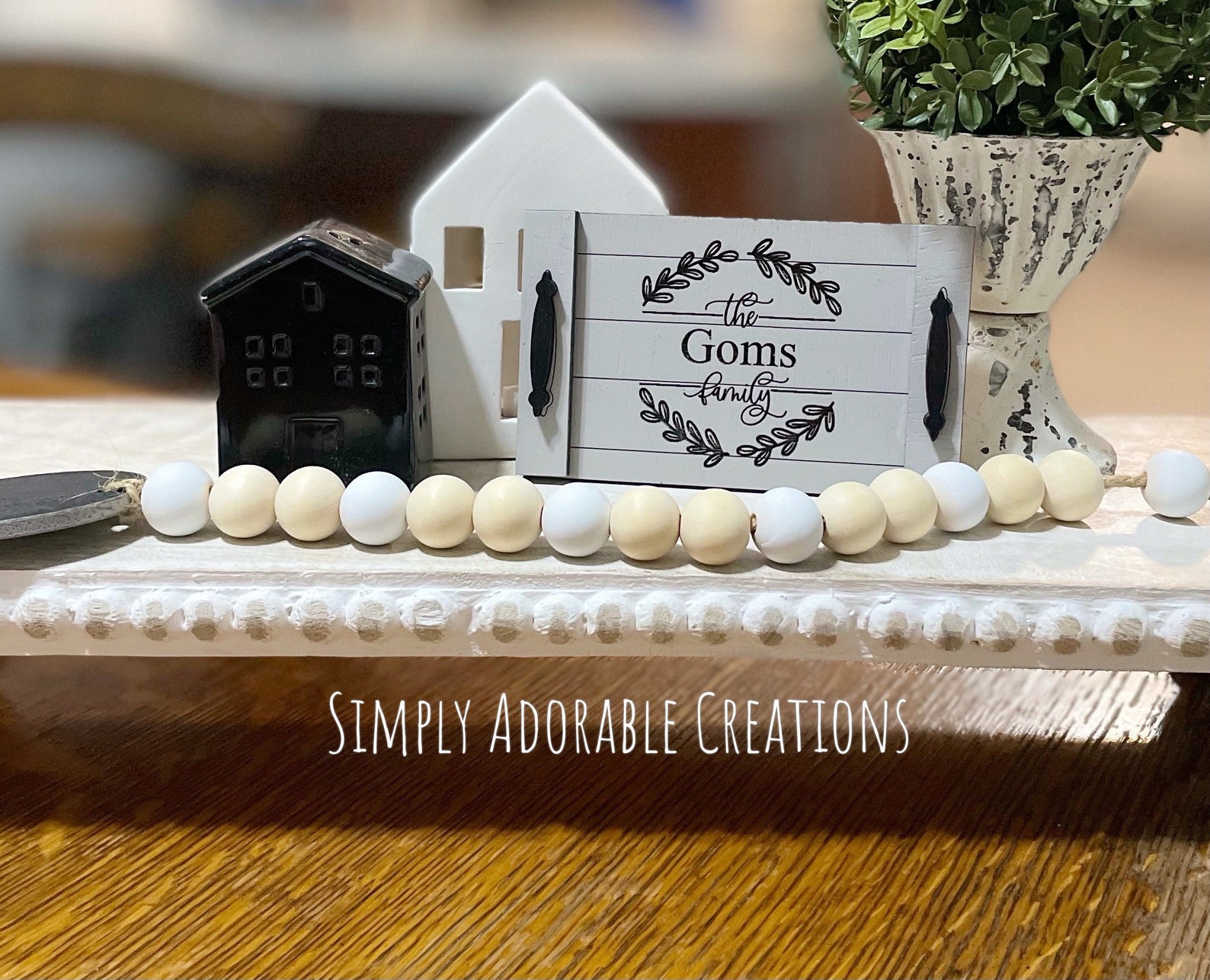 Personalized Mini Serving Tray Sign Tiered Tray Decor Bundle - Etsy