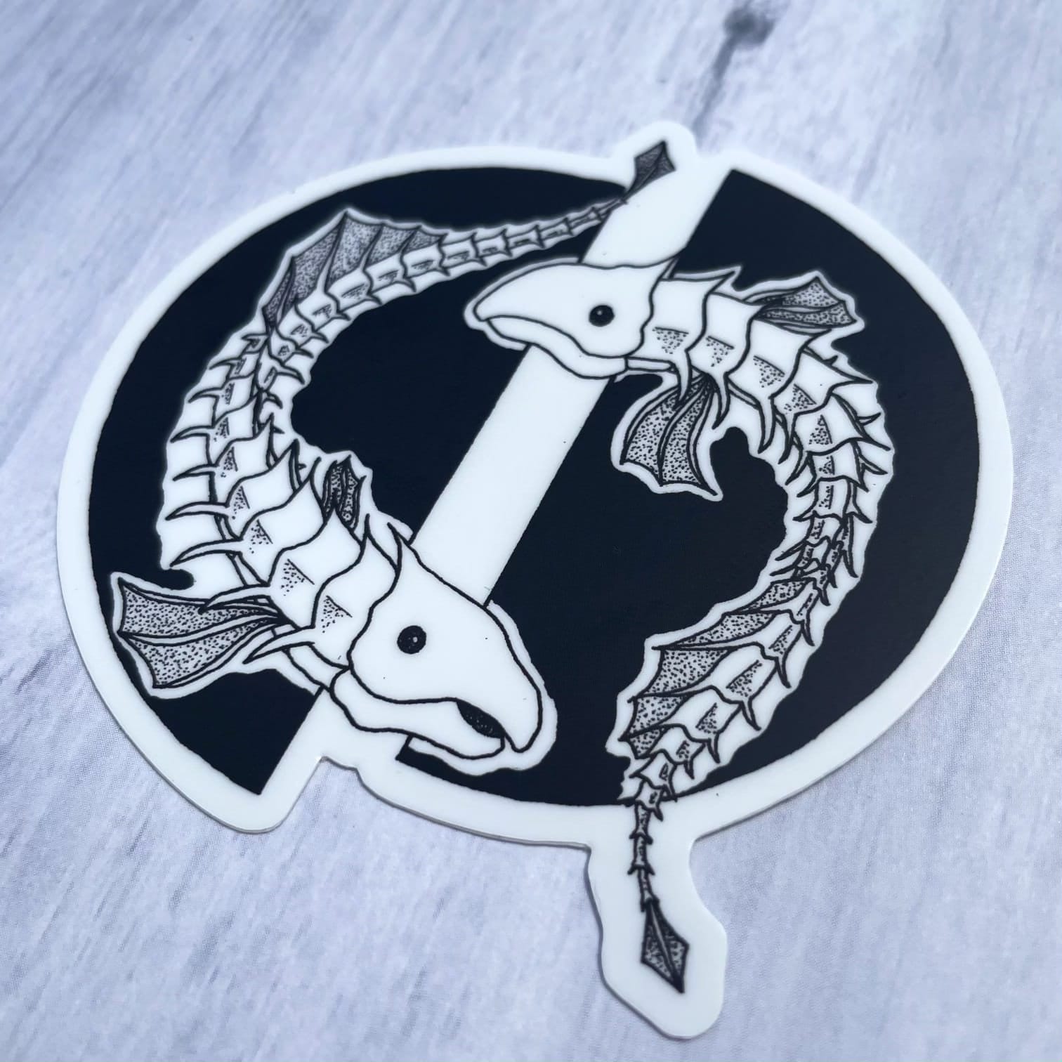 Vinyl Skeleton Fish Sticker, Skeletal Pisces, Pisces Zodiac Sticker ...