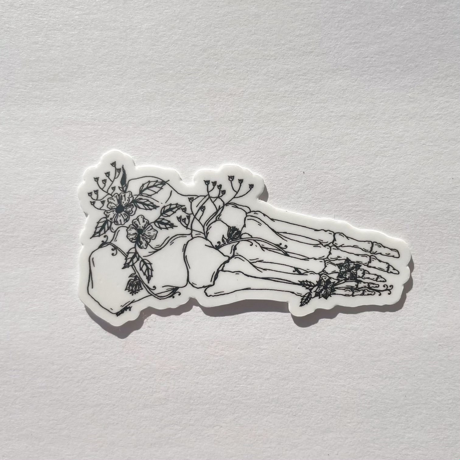 Floral Anatomy Sticker, Human Anatomy Stickers, Skull Sticker, Ribs ...