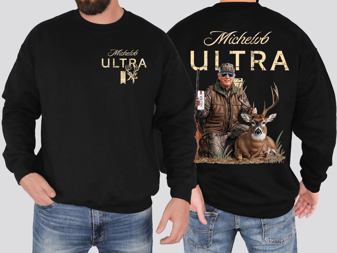 Hunting Trump Hoodie, T-shirt, or Sweatshirt Front Pocket Deer Print ...
