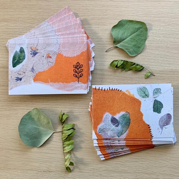 Embroidered Postcard - Etsy