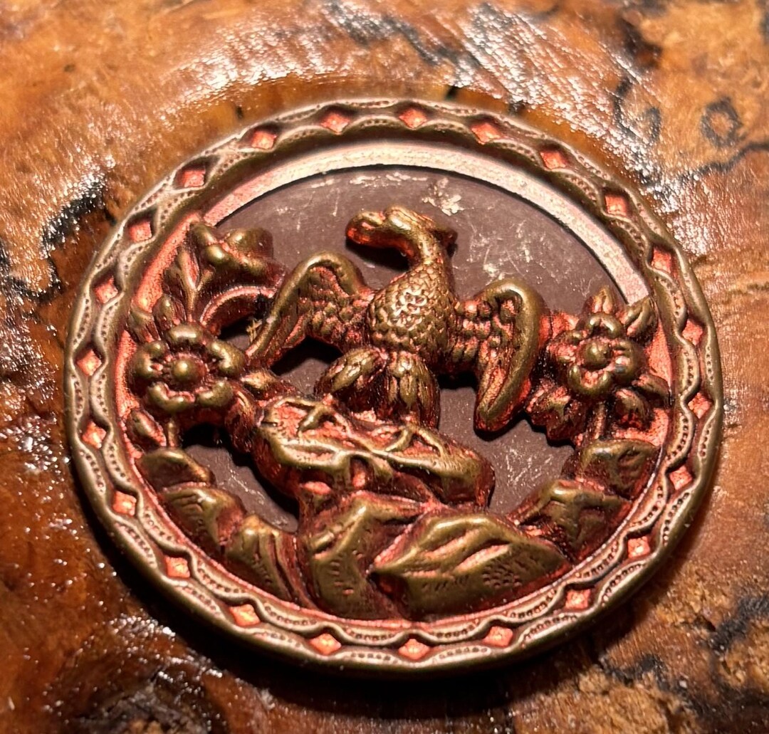 Large Metal Picture Eagle Nice Tint Antique Button 1 1/16" - Etsy