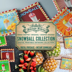 Iconic New Orleans Snowballs Coaster Collection for Printing Coasters ...