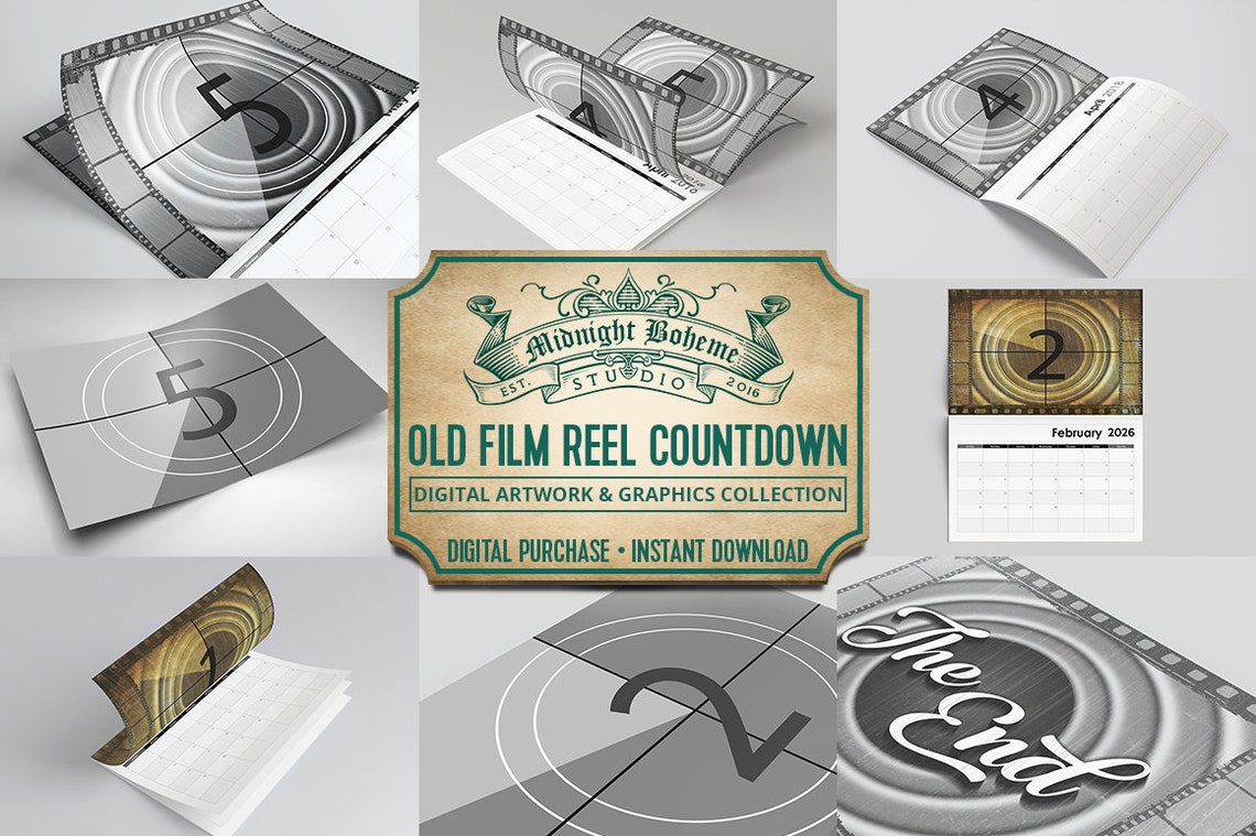 The Old-fashioned Film Reel Countdown Calendar DIY (do-it-yourself ...