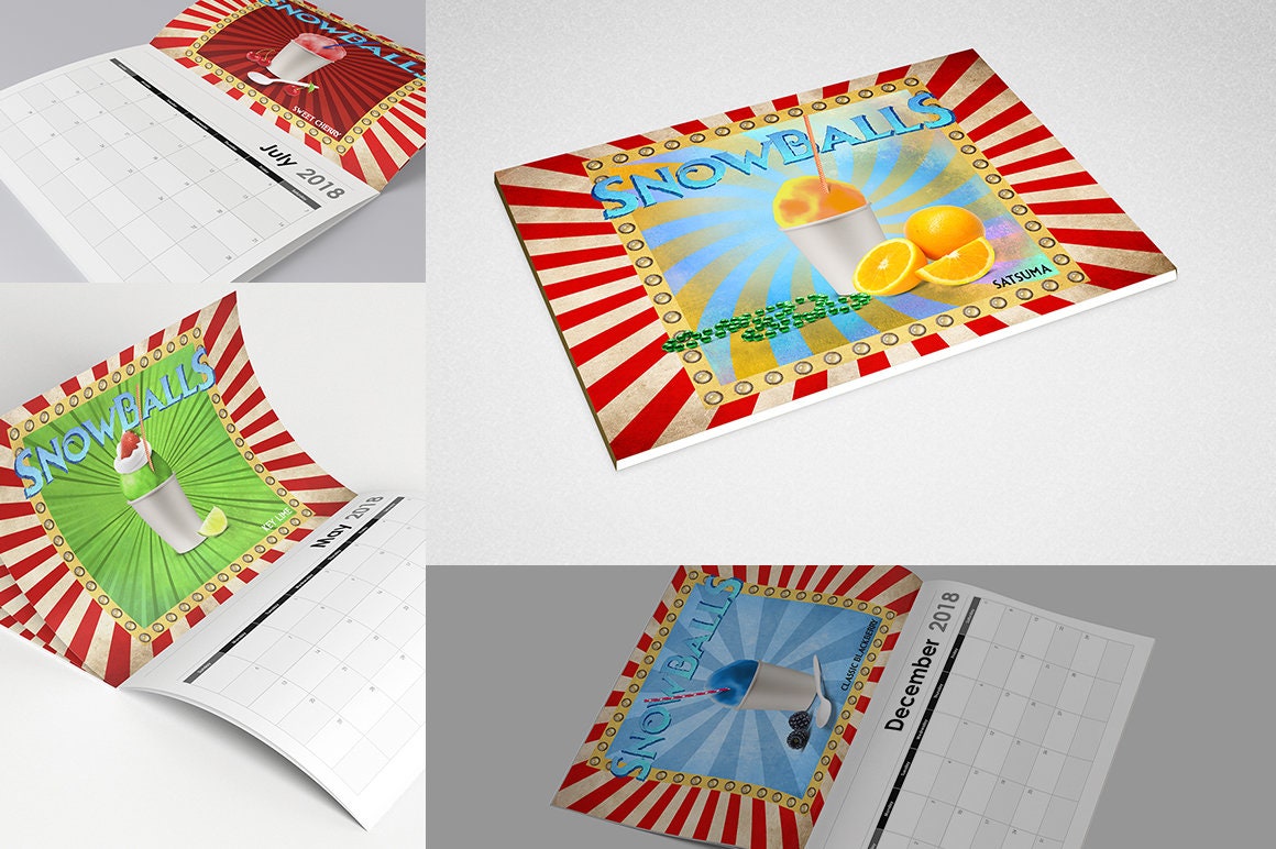 The New Orleans Snowball Calendar DIY do-it-yourself Digital Artwork ...