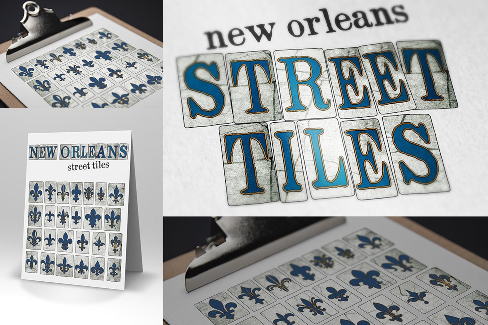 New Orleans Historic Street Tiles Alphabet, Numbers & Symbols Digital ...
