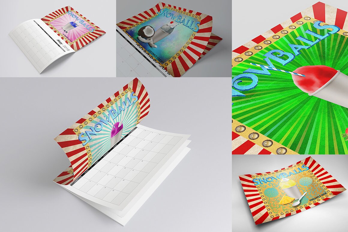 The New Orleans Snowball Calendar DIY do-it-yourself Digital Artwork ...