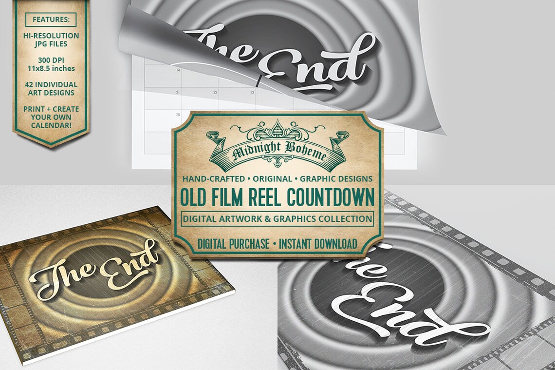 The Old-fashioned Film Reel Countdown Calendar DIY (do-it-yourself ...