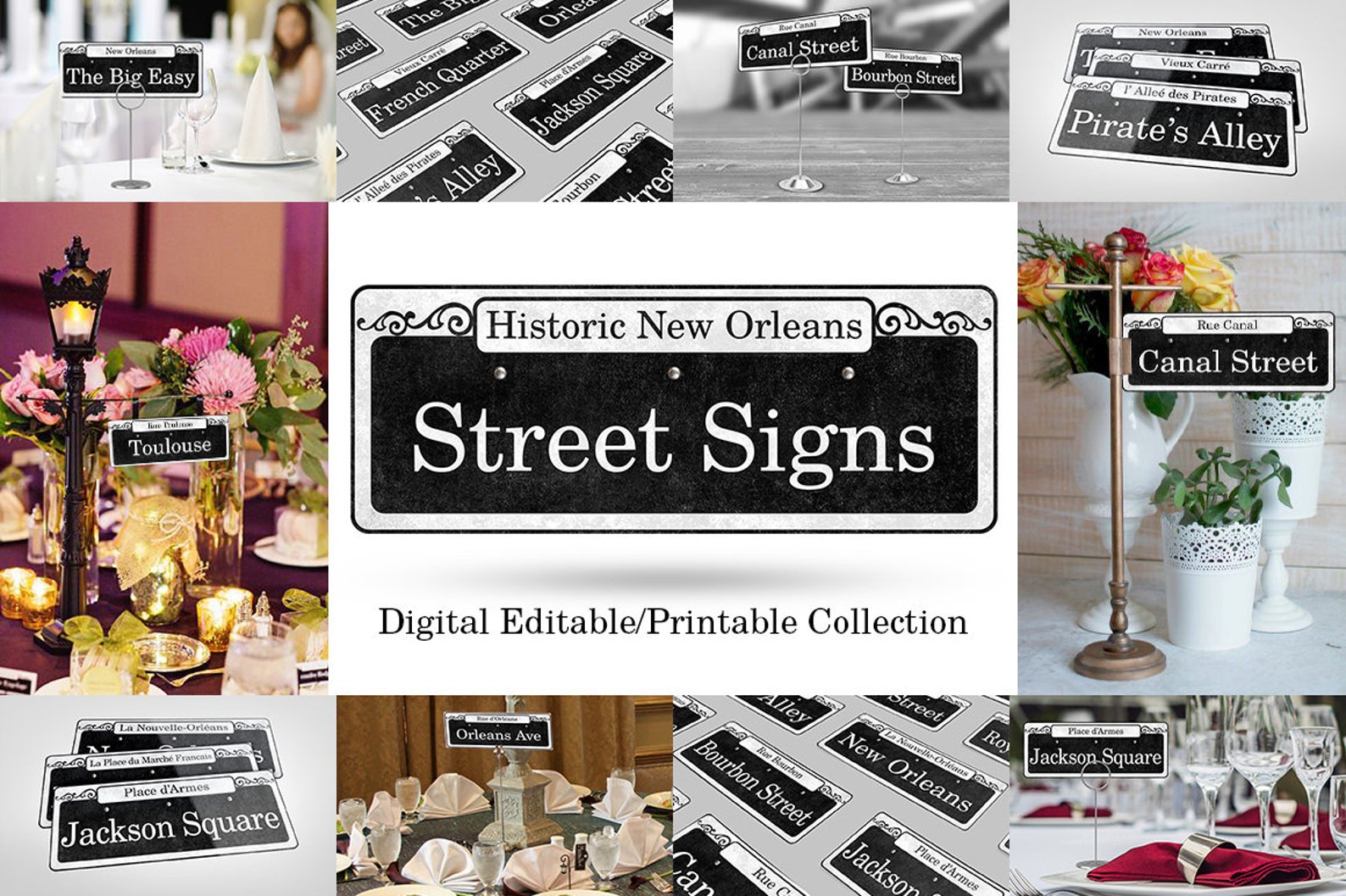 Street Signs of the French Quarter Collection Digital Editable ...