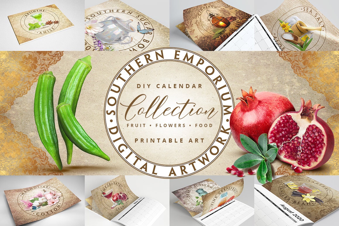 The Southern Emporium Calendar DIY (do-it-yourself) Digital Artwork ...
