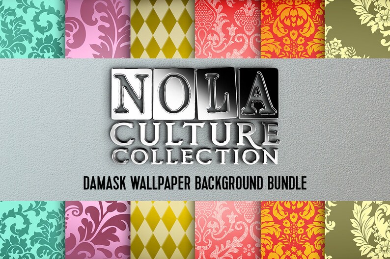 The NOLA Culture Collection of Digital Damask Patter Wallpaper Texture ...