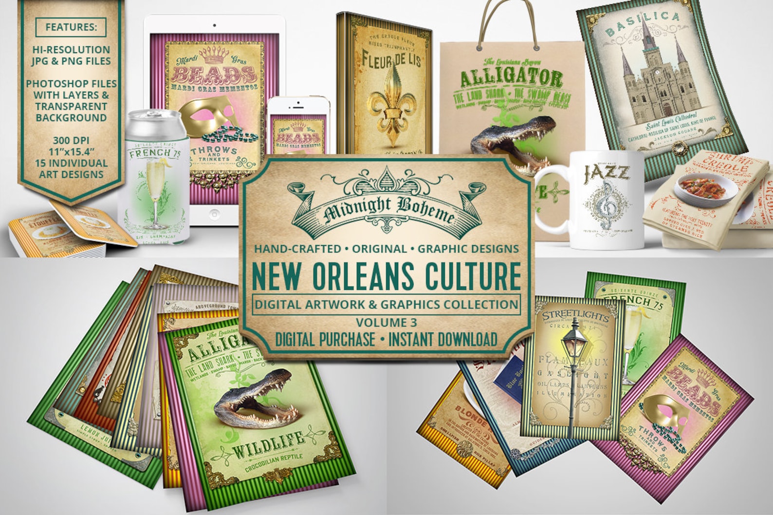 The NOLA (new Orleans) Culture Digital Artwork Collection Volume 3 - Etsy