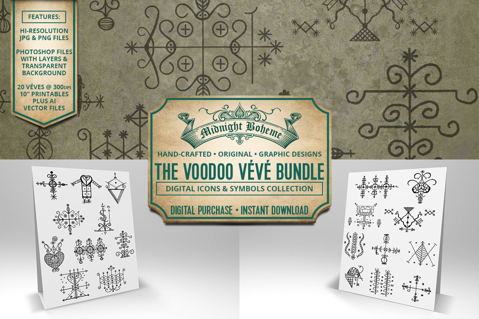 Voodoo Veve Collection Louisiana New Orleans Digital Printable ...