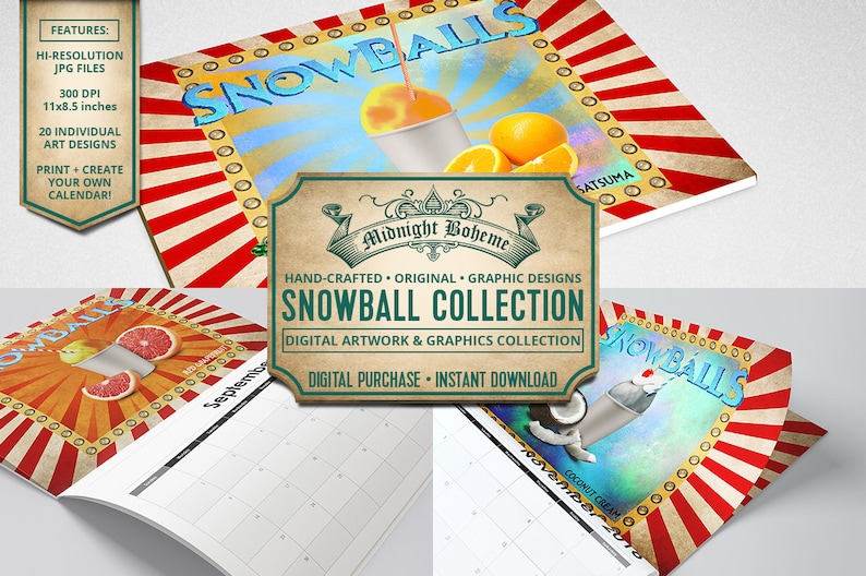 The New Orleans Snowball Calendar DIY (do-it-yourself) Digital Artwork ...