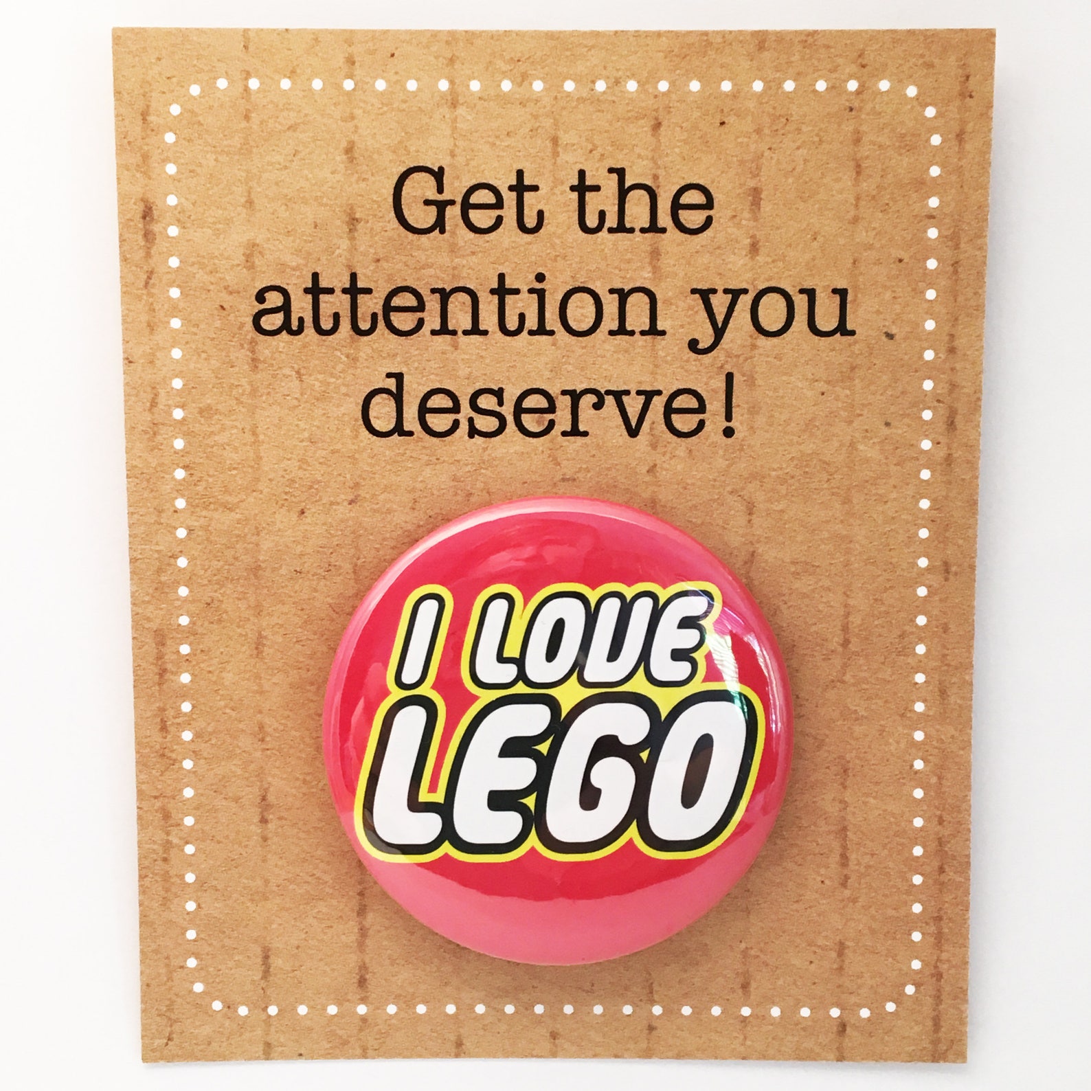 I Love Lego Badge - Etsy