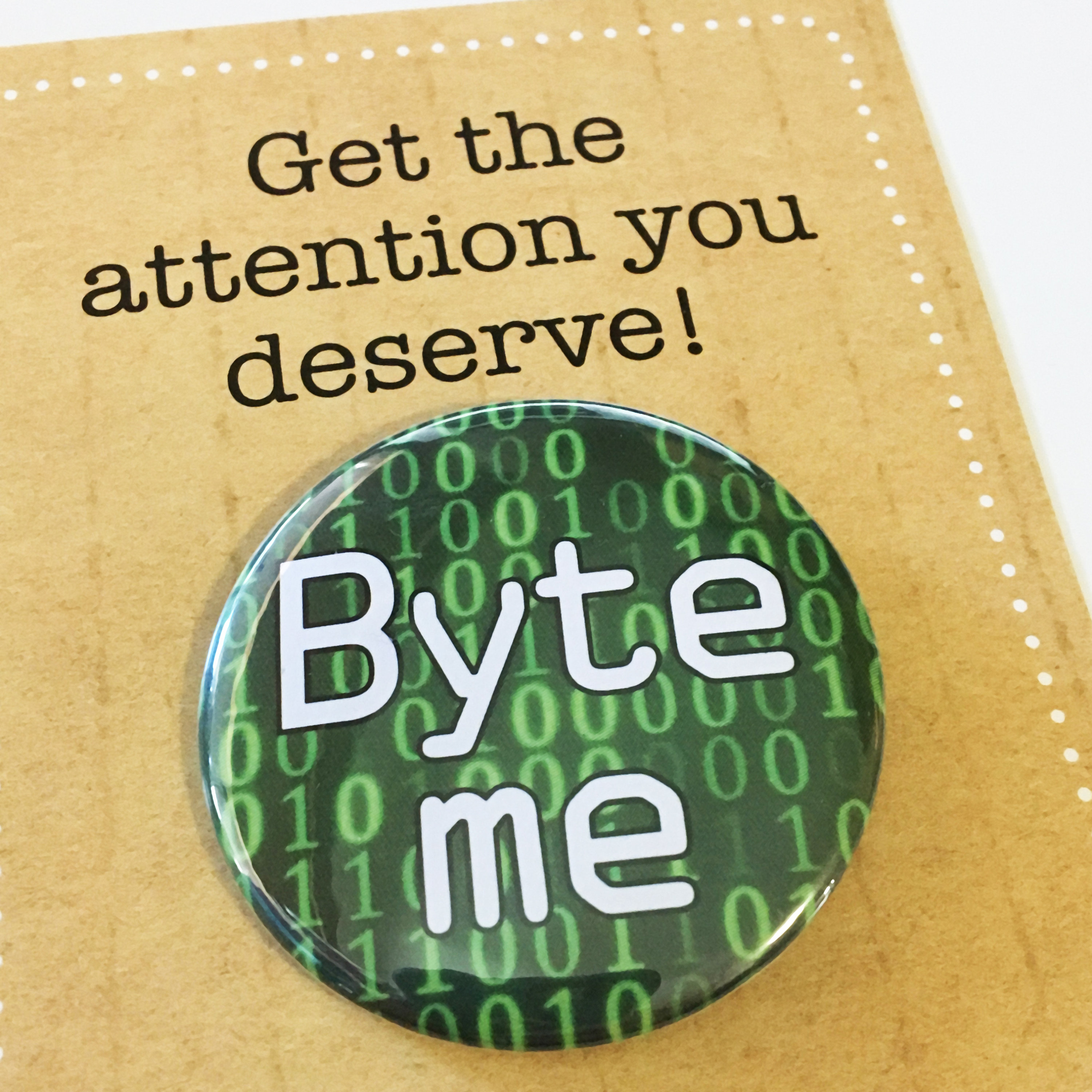 BYTE ME badge pin | Etsy