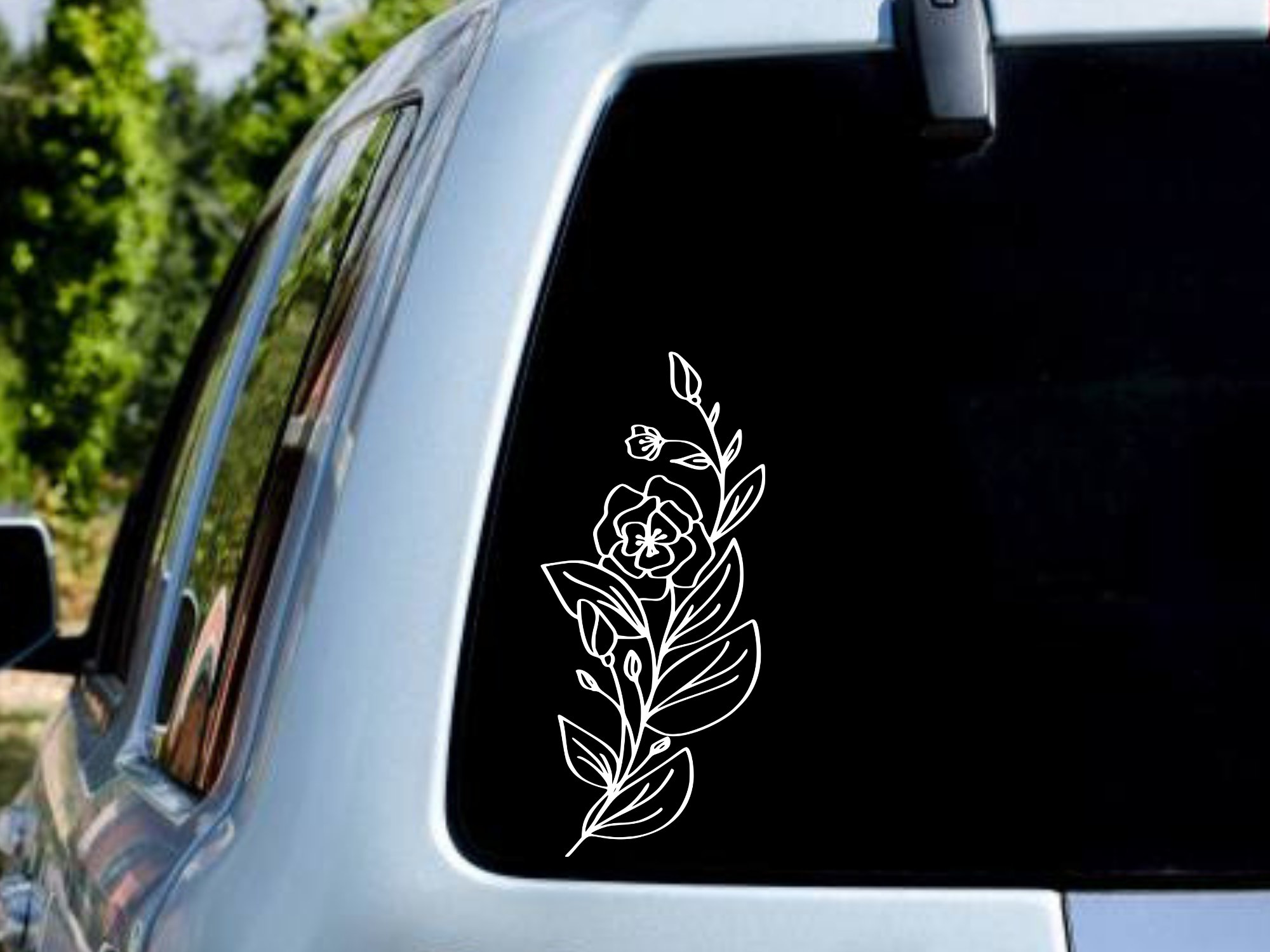Wild Rose Flower Vinyl Decal for Car, Laptop, Planner/ Gift for Nature ...