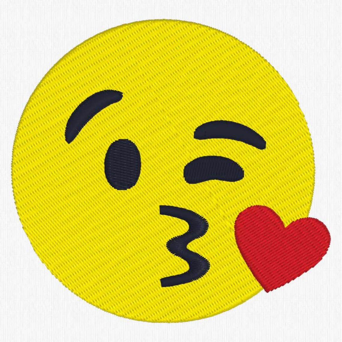 Smooch Emoji Machine Embroidery Design Kiss Emoji - Etsy