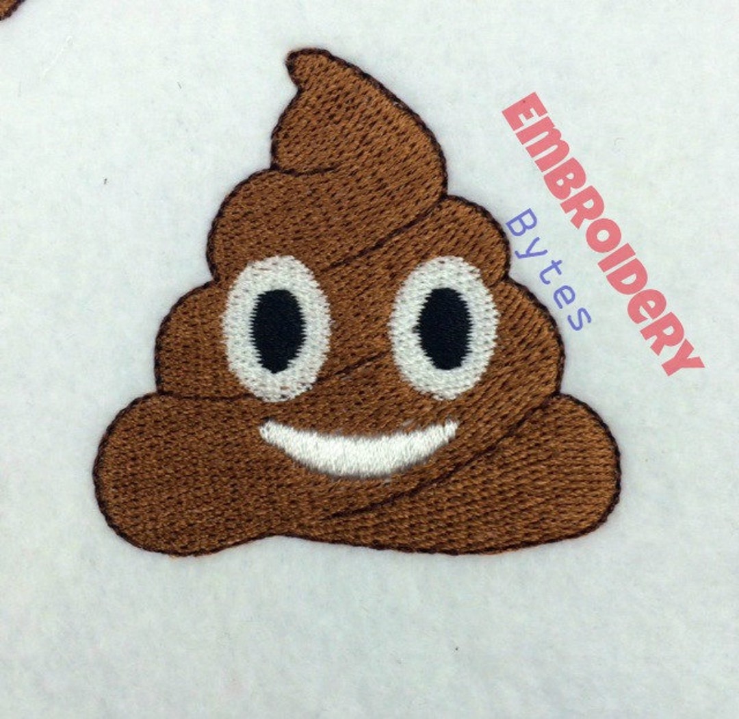 Poop Emoji Machine Embroidery Design - Etsy