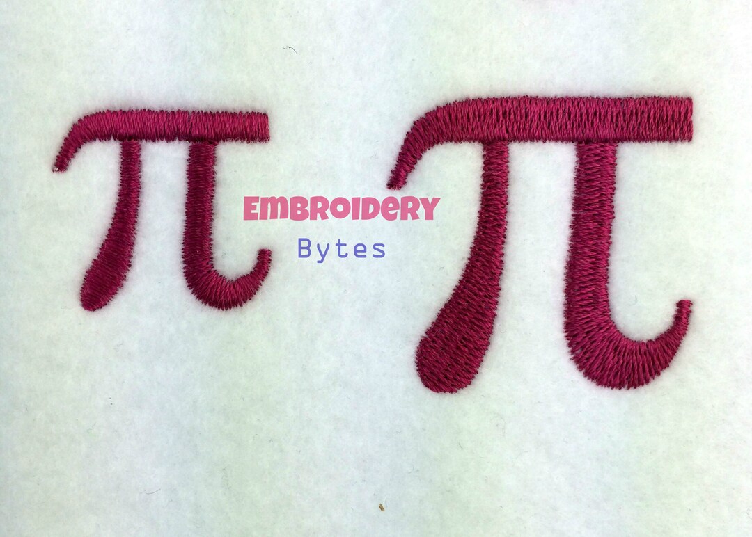 Pi Embroidery Design Download - Etsy