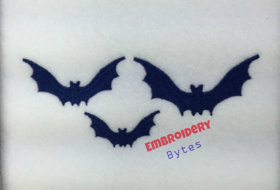 Bat Machine Embroidery Design Halloween - Etsy