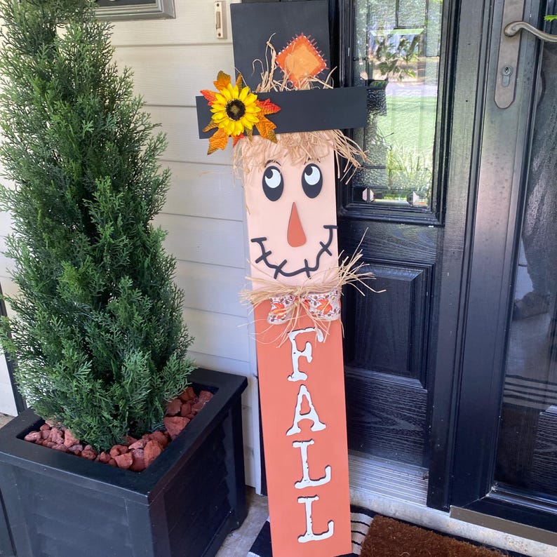 Harvest Scarecrow Porch Leaner Fall Porch Decor - Etsy