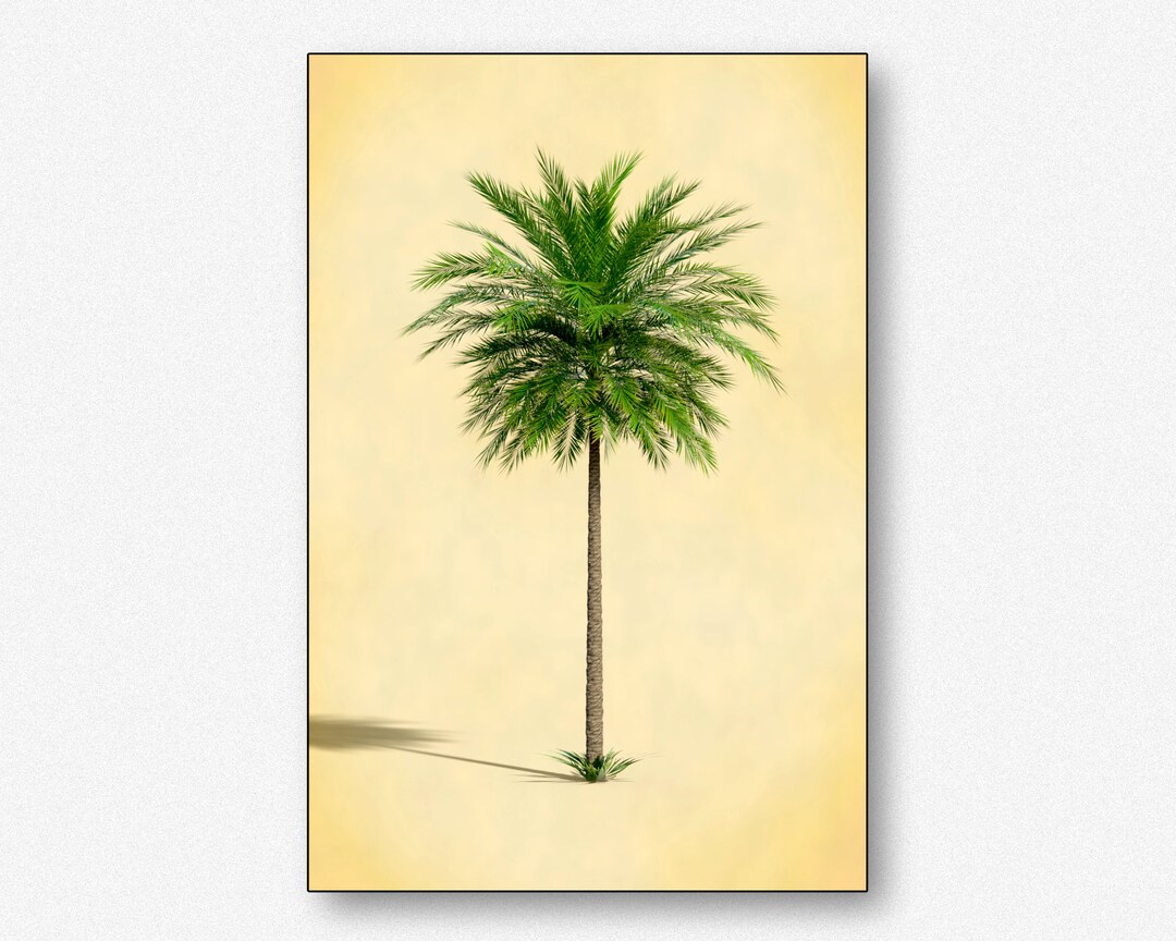 Coconut Tree Art Print, Digital Art Print, Office Wall Art, Home Decor ...