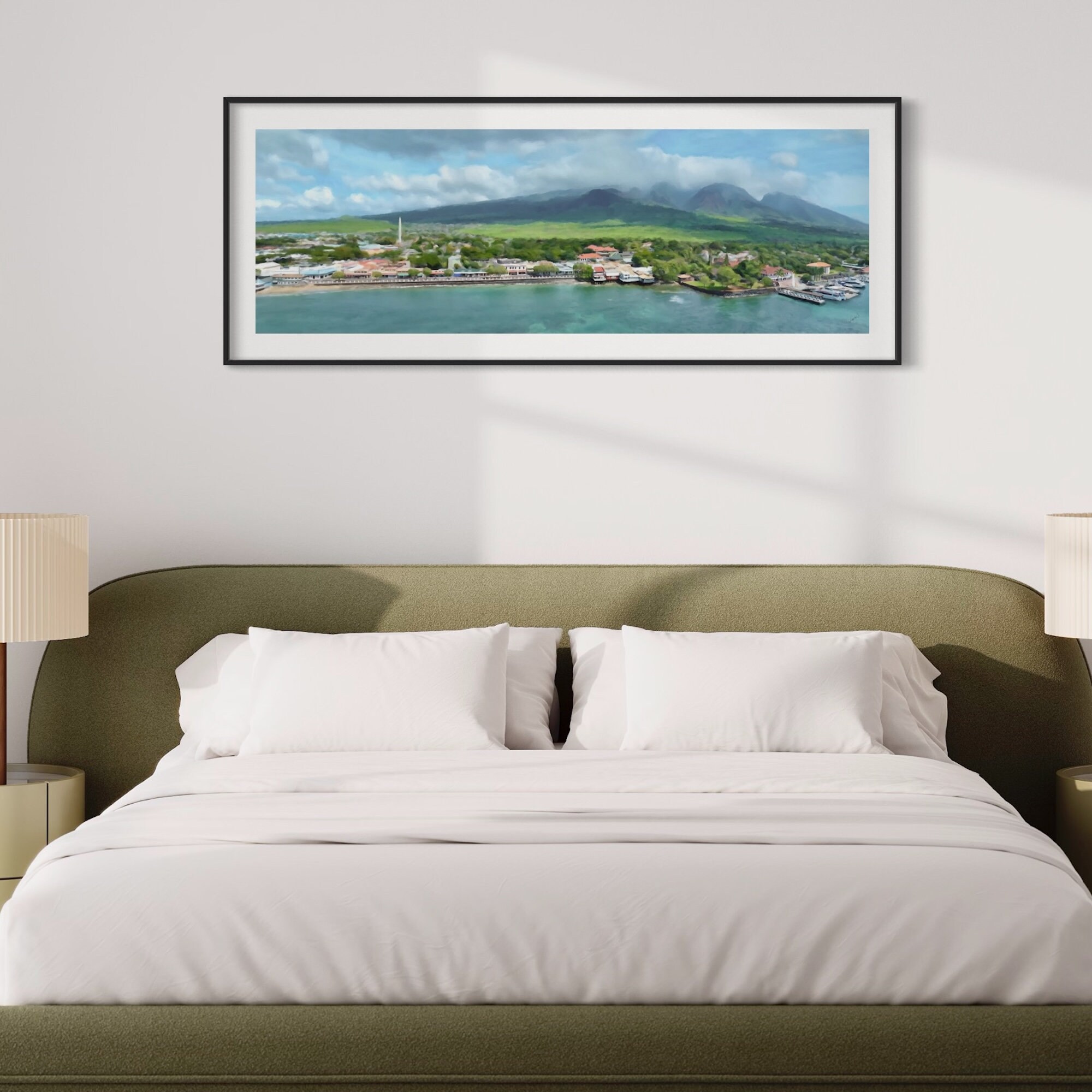 Lahaina Town Art Print, Maui Oil Painting Print, Hawaii Art, Lahaina ...