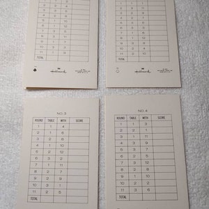 Vintage Peanuts Bridge Scorecards, Charlie Brown, Snoopy, Lucy, Linus ...