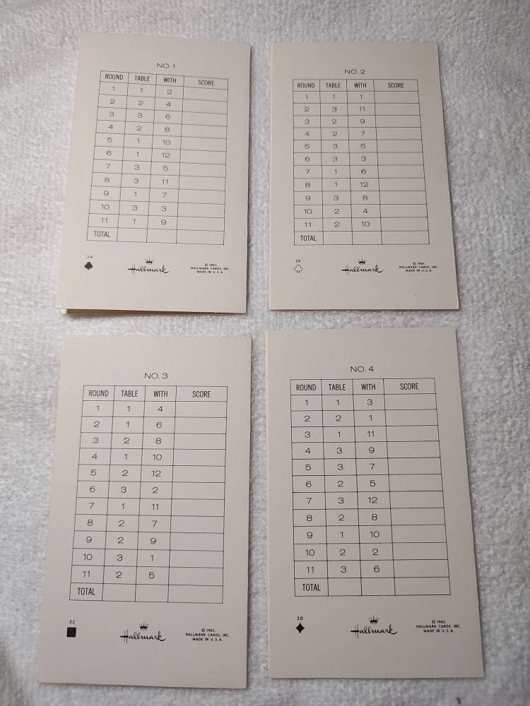Vintage Peanuts Bridge Scorecards Charlie Brown Snoopy - Etsy
