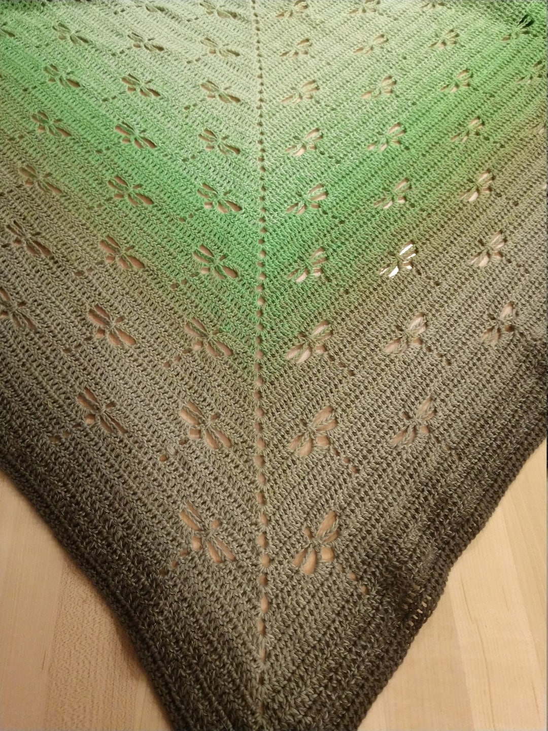 Dragonfly in a V Shawl Crochet Shawl *PDF Pattern Only* *instant ...