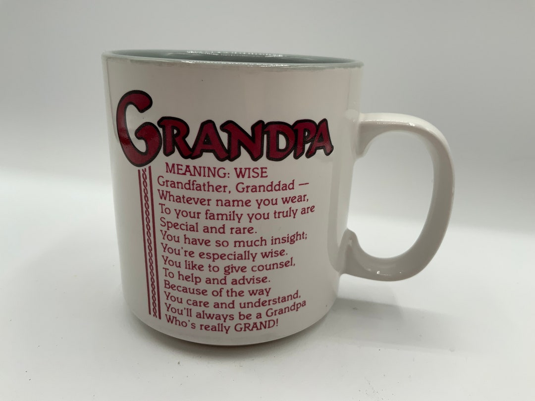Grandpa Name Coffee Mug - Vintage Marci G Poetry Name Mug - Etsy