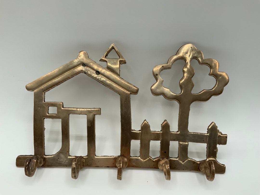 Brass Key Hook by Price Products House and Tree With Hooks - Etsy
