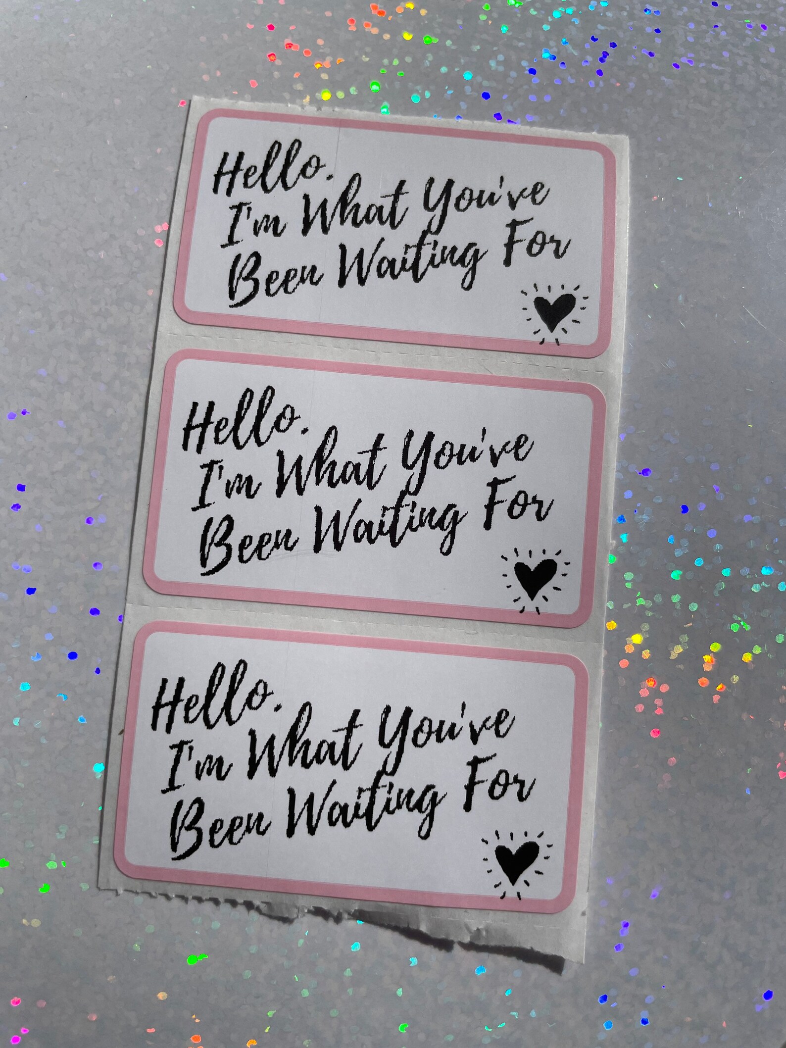 Hello Im What Youve Been Waiting for Stickers Packaging - Etsy