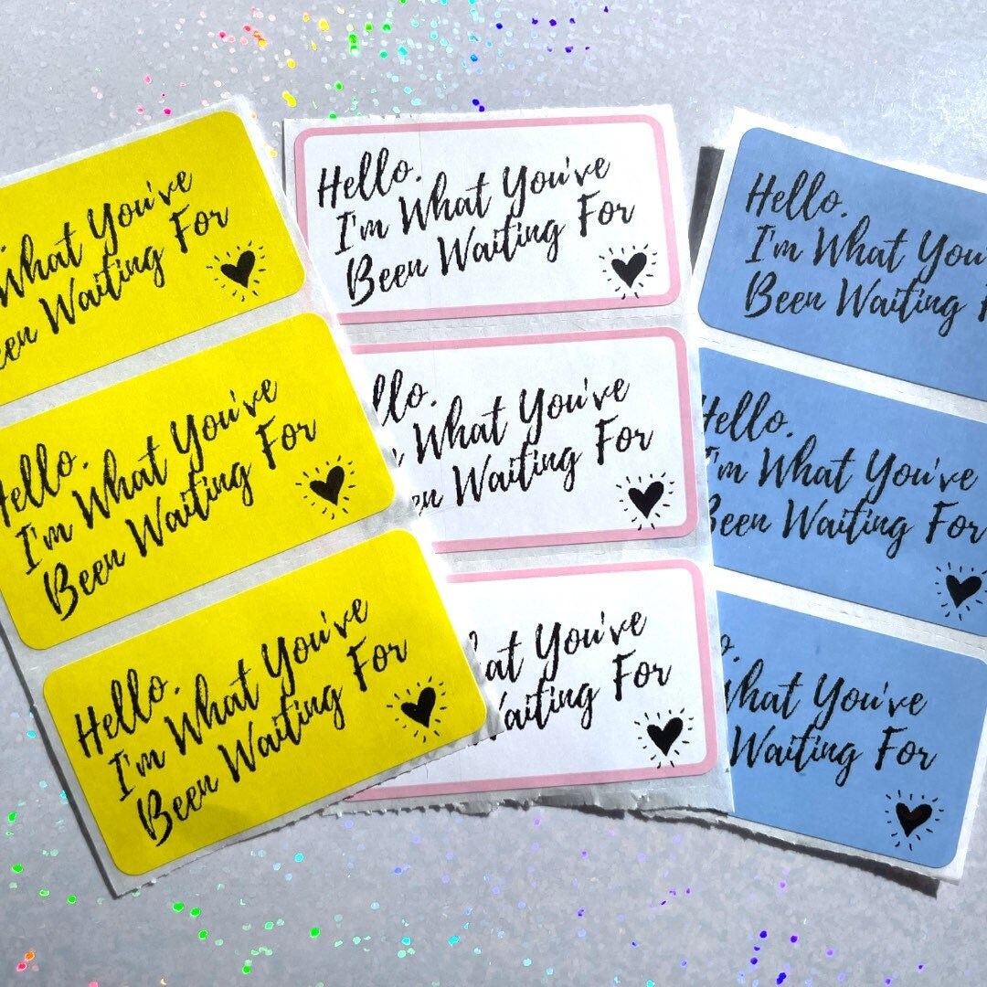 Hello Im What Youve Been Waiting for Stickers Packaging - Etsy