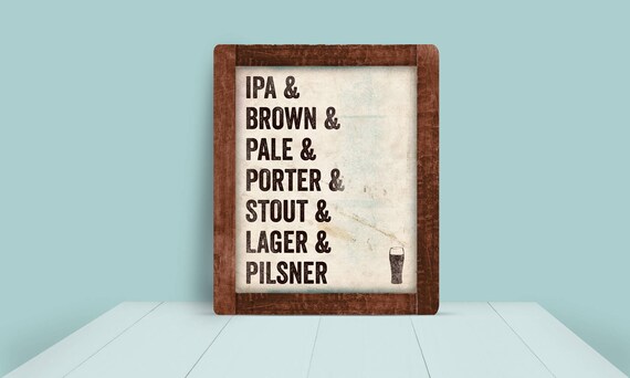 Craft Beer Poster 8x10 Instant Download Original Print Beer | Etsy