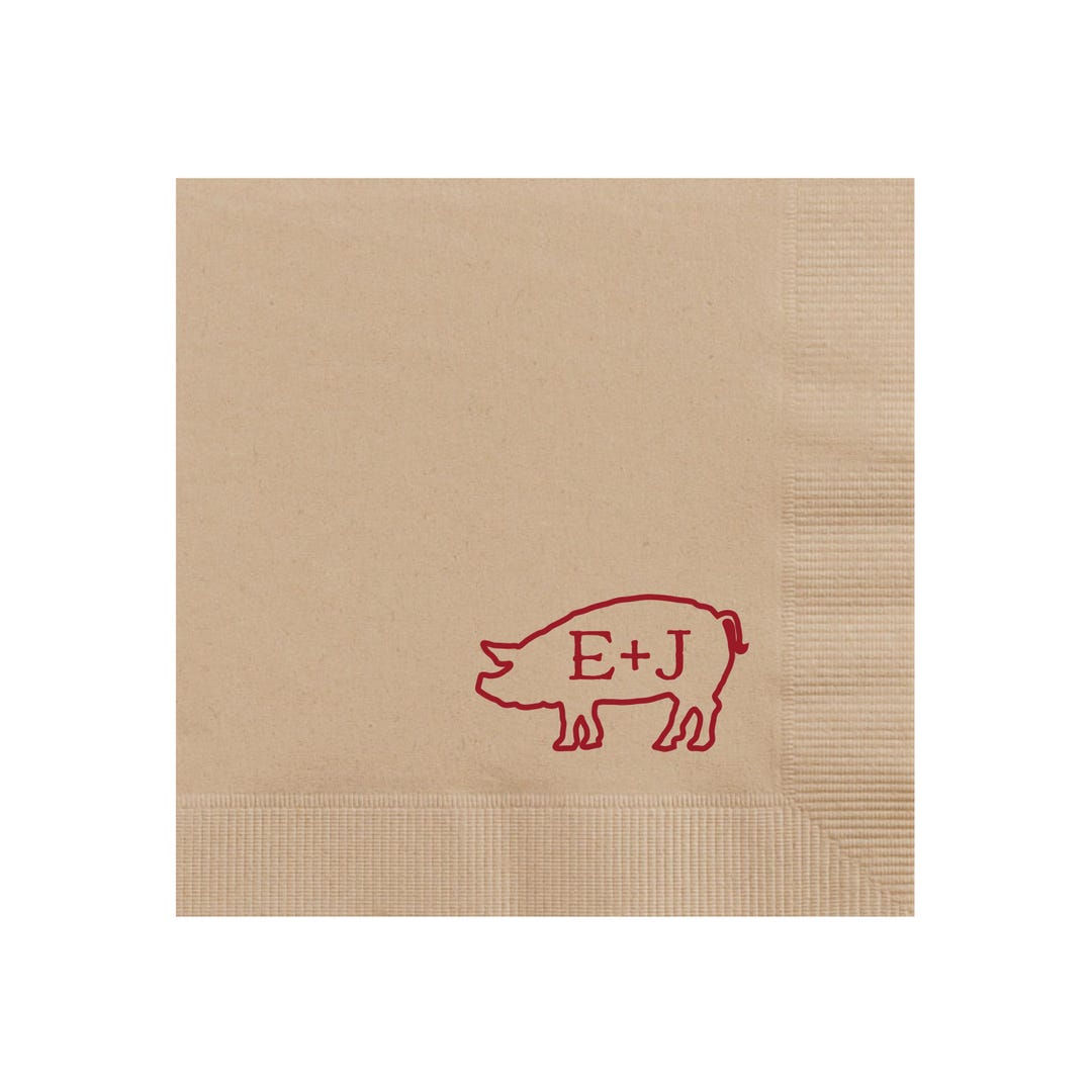 Barbecue Minimalist Pig Napkins - Etsy