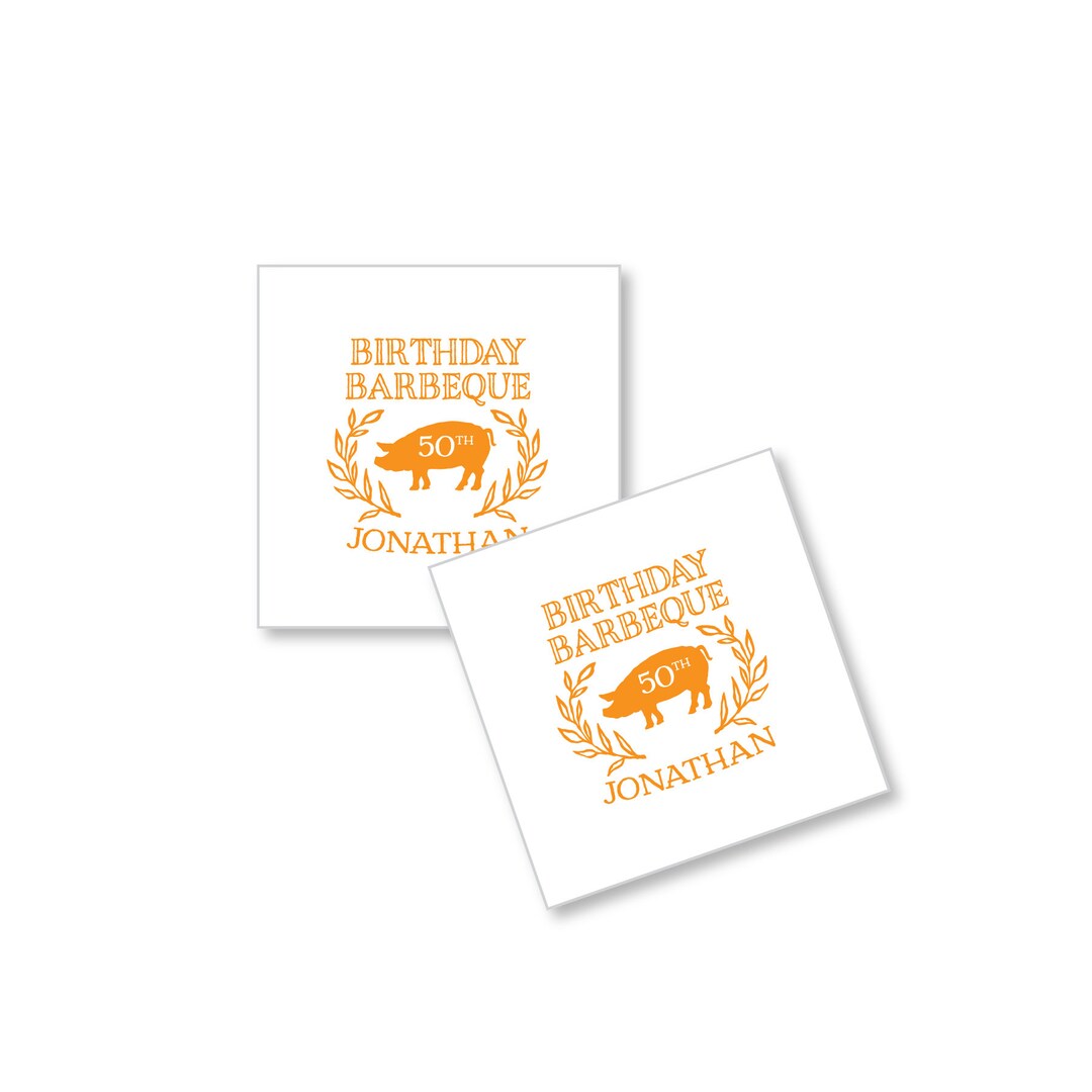Birthday Barbeque Wet Naps / Towelettes - Etsy