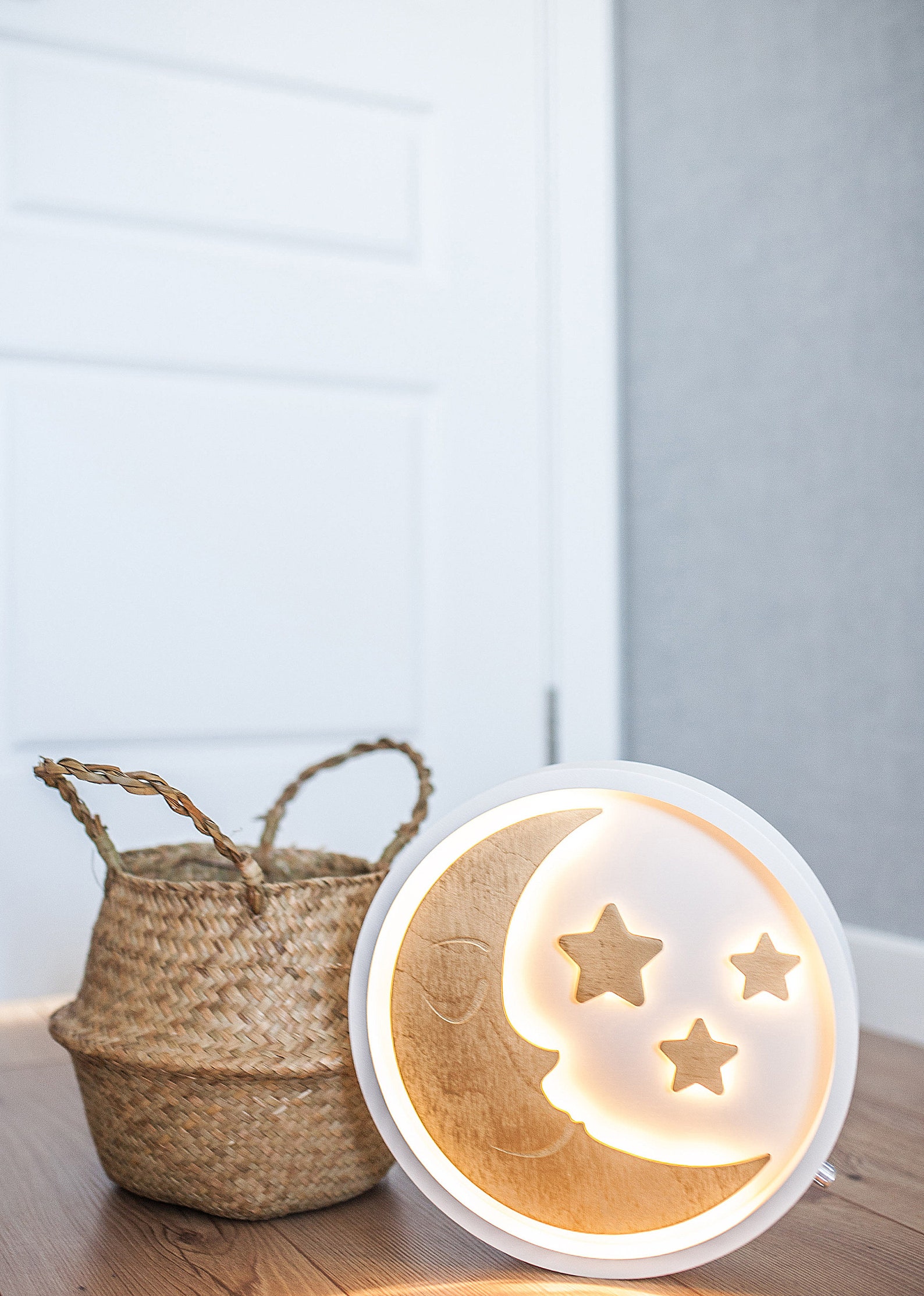 Half Moon Moon Lamp Moon Night Light Night Light Kids | Etsy