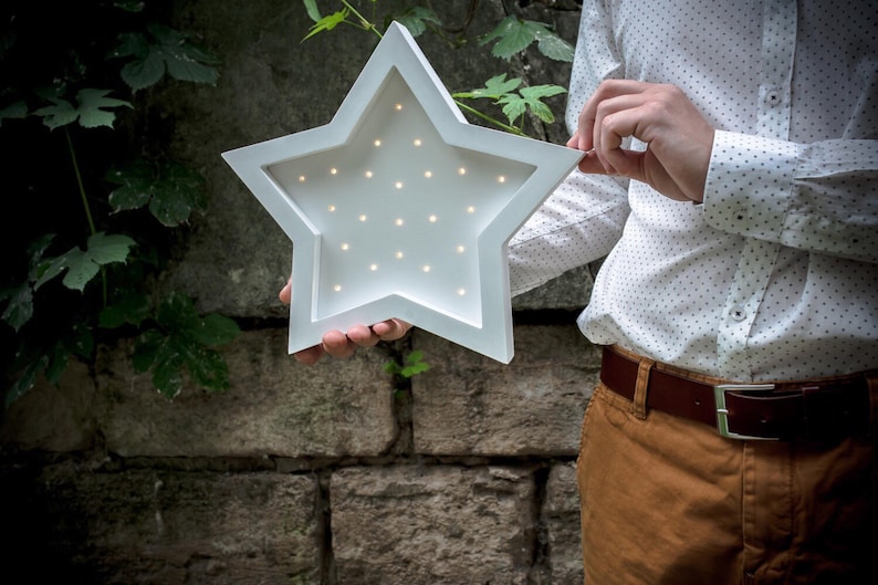 Star Light Star Lamp Night Light Kids Lamp Wooden Star | Etsy