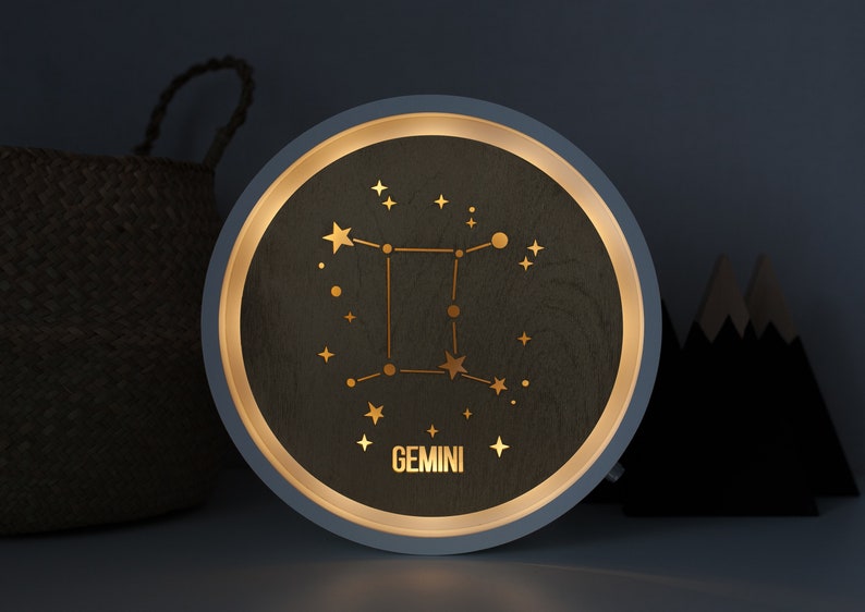 Celestial Decor Gemini Celestial Wall Art celestial Lamp - Etsy