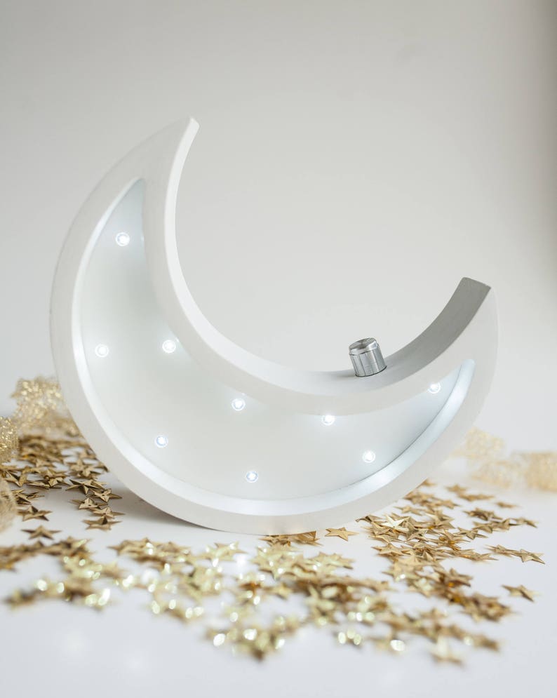 Half Moon Moon Night Light Night Light Mini Moon Lamp | Etsy
