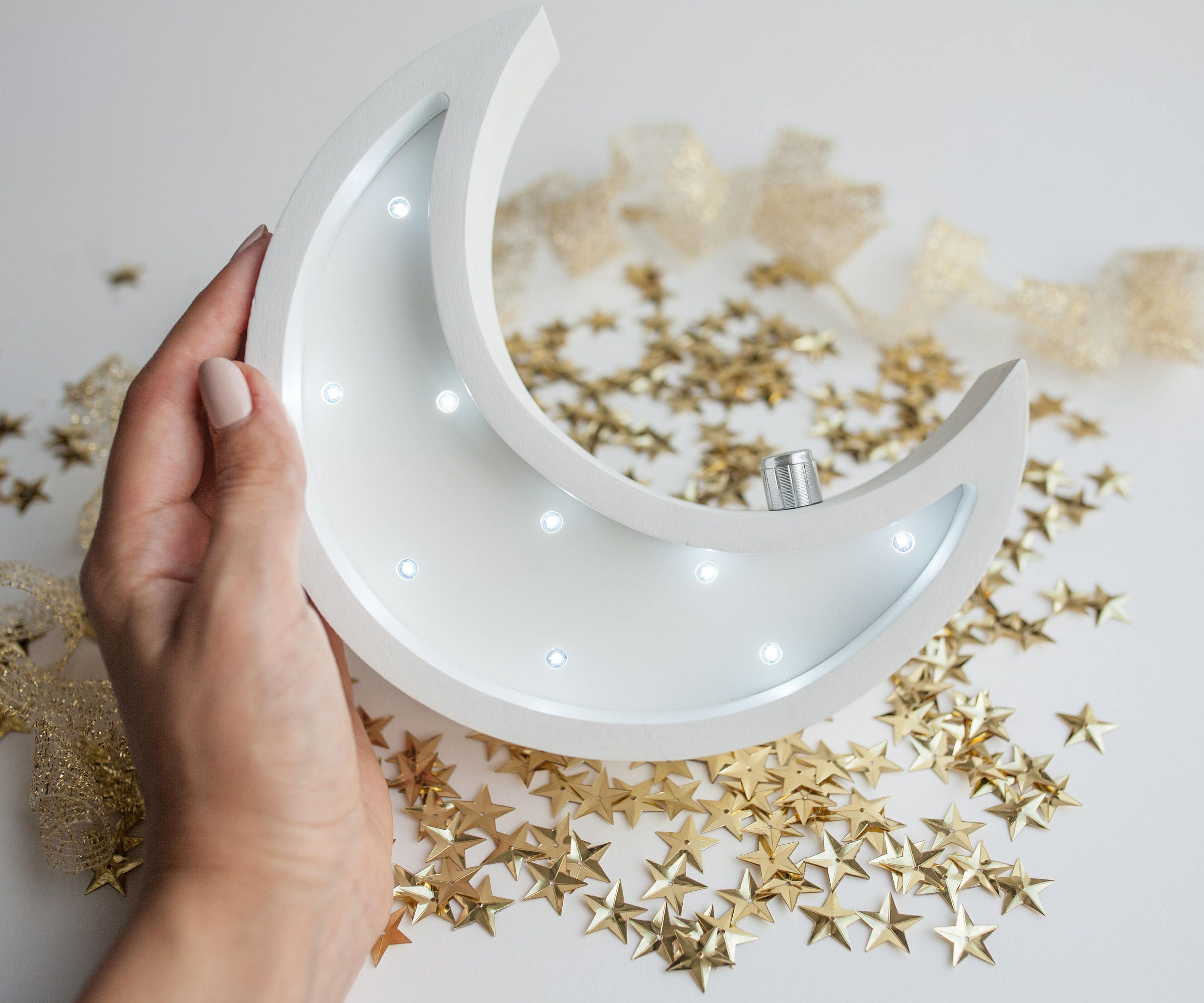 Half Moon Moon Night Light Night Light Mini Moon Lamp | Etsy