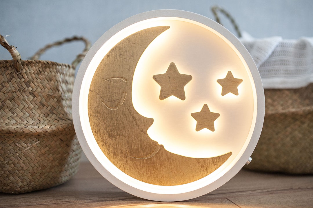 Half Moon - Moon Lamp - Moon Night Light - Night Light Kids - Moon ...
