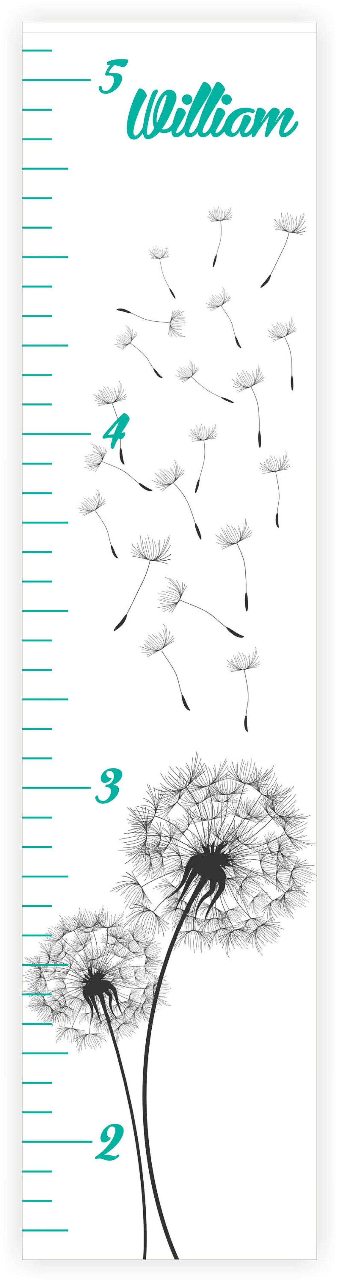 Dandelion Growth Chart Growth Chart Ruler Kids Growth - Etsy