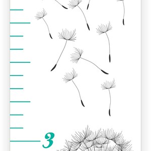 Dandelion Growth Chart - Growth Chart Ruler - Kids Growth Chart ...