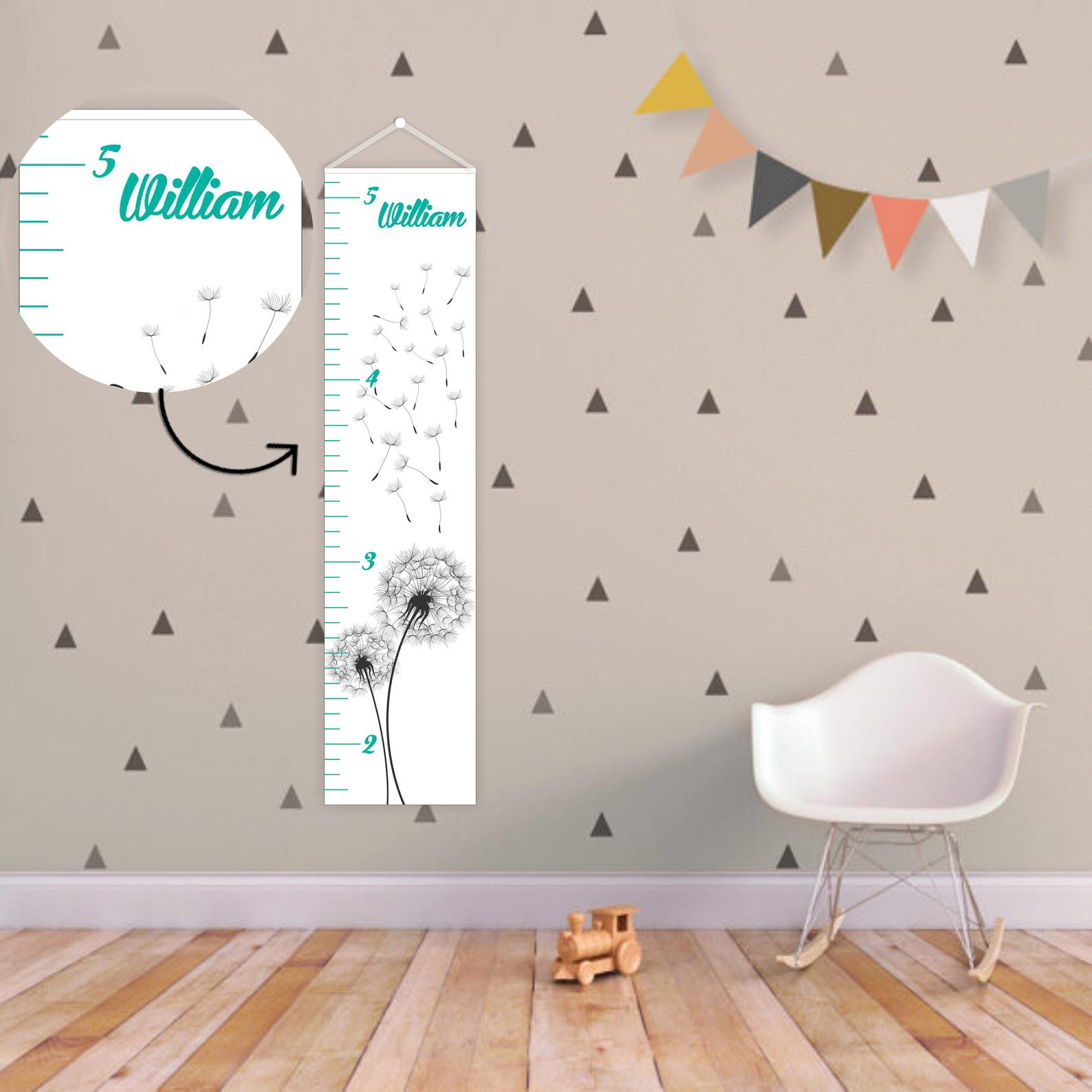 Dandelion Growth Chart Growth Chart Ruler Kids Growth | Etsy