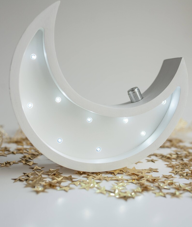 Half Moon Moon Night Light Night Light Mini Moon Lamp | Etsy